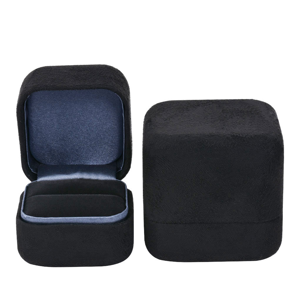 Luxury Black Suede Covered Metal Ring Boxes – Jeweller Buy
